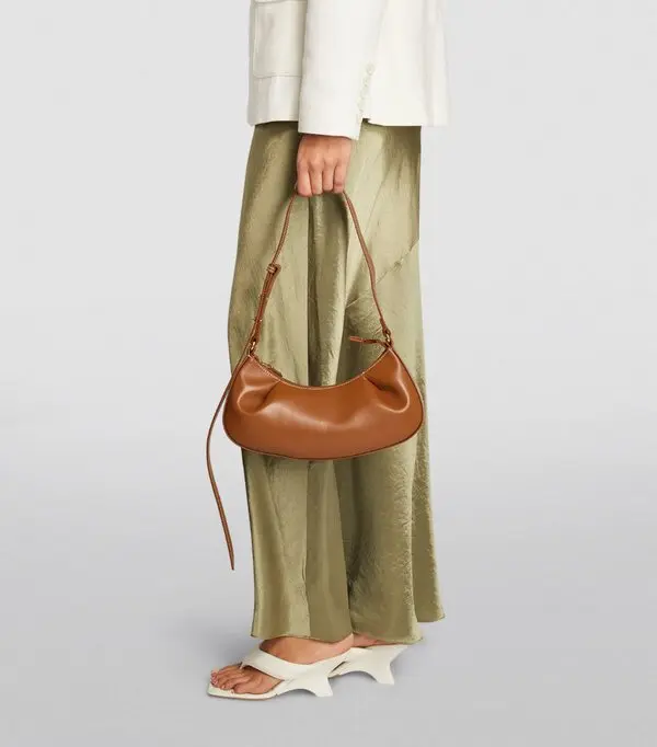 ELLEME Leather Dimple Moon Shoulder Bag