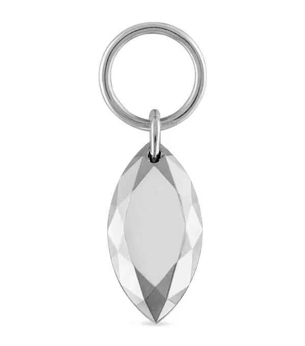 MARIA TASH Faceted Marquise Charm - White
