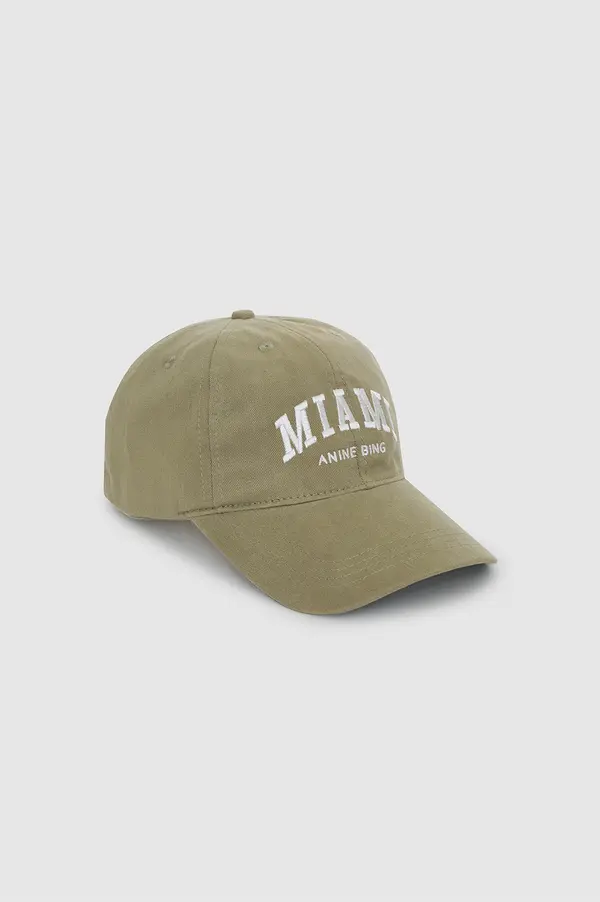 Anine Bing Jeremy Baseball Cap University Miami Khaki  display picture 2