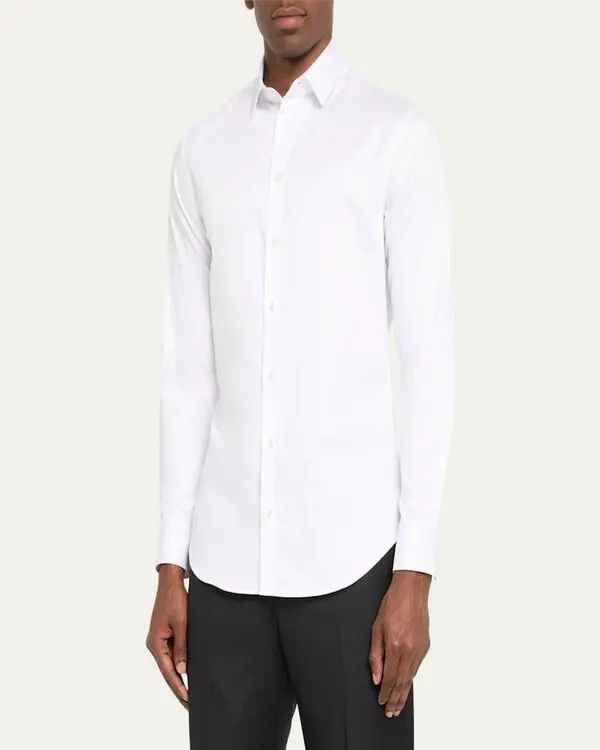 Giorgio Armani Solid Cotton Sport Shirt
