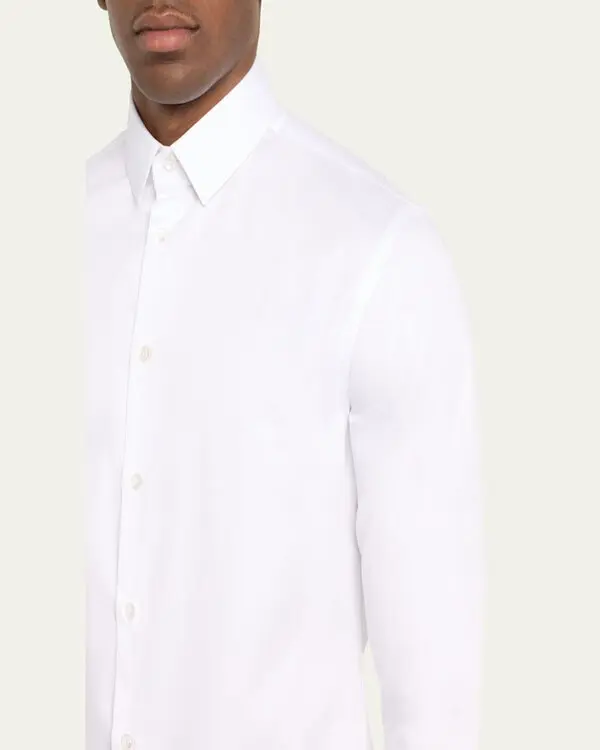 Giorgio Armani Solid Cotton Sport Shirt