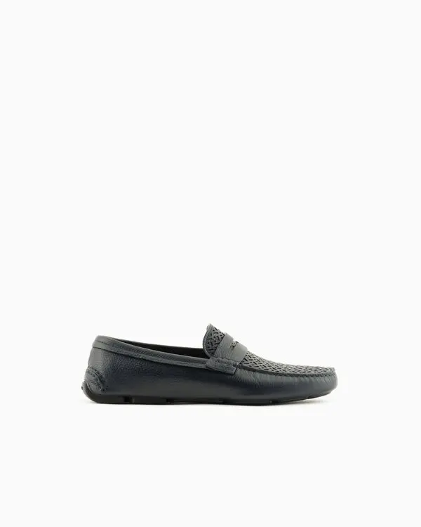 Giorgio Armani Deerskin And Nappa-Leather Loafers  display picture 1