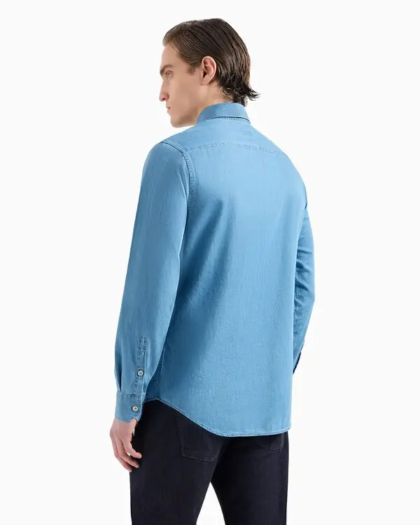 Giorgio Armani Denim Collection Cotton Denim Shirt - Blue