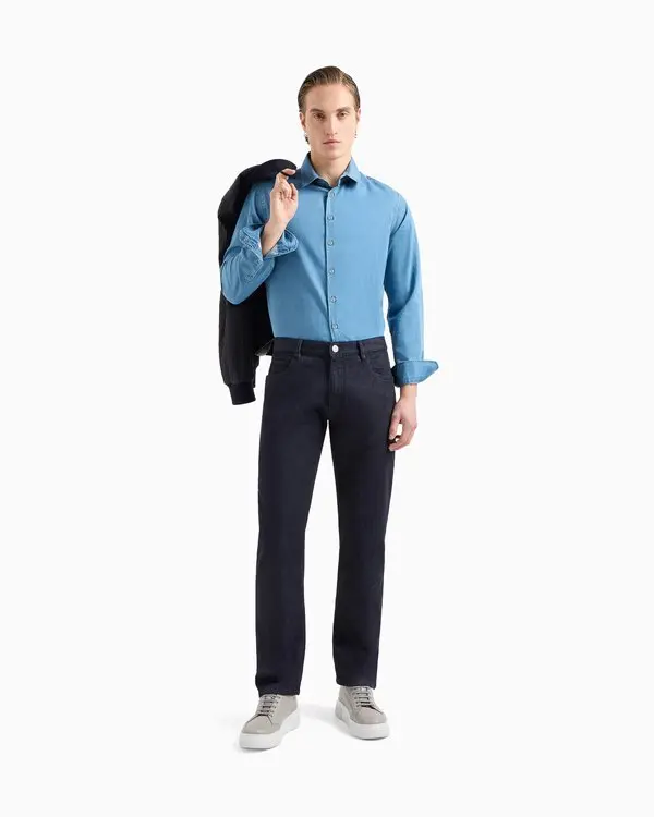 Giorgio Armani Denim Collection Cotton Denim Shirt