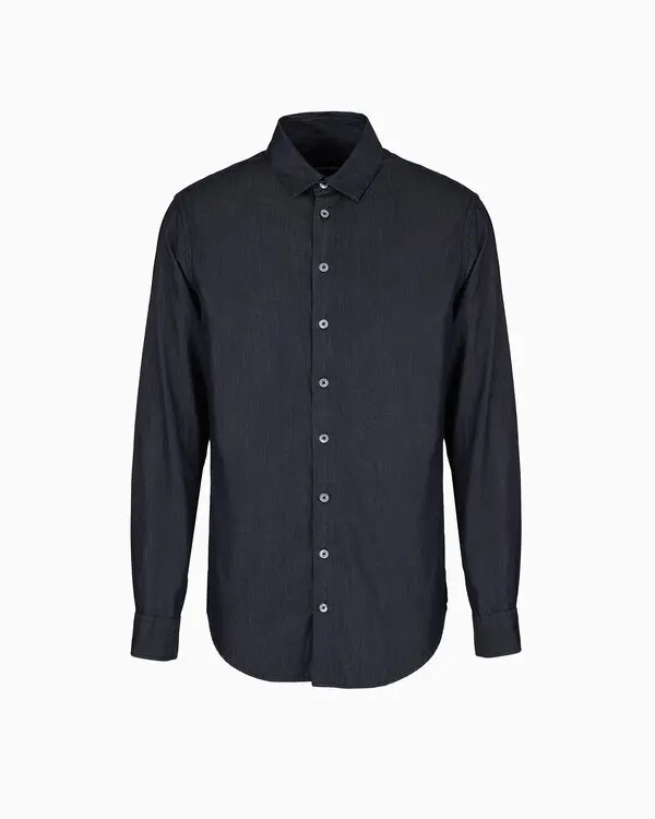 Giorgio Armani Denim Collection Cotton Denim Shirt - Blue