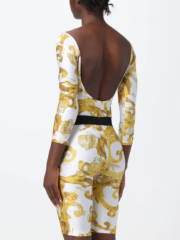 Versace Printed Long Sleeve Bodysuit