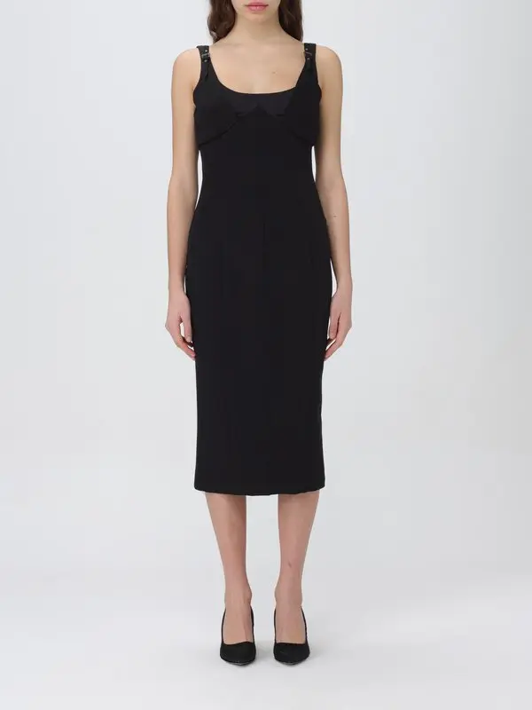 Versace Sleeveless Midi Dress - Black