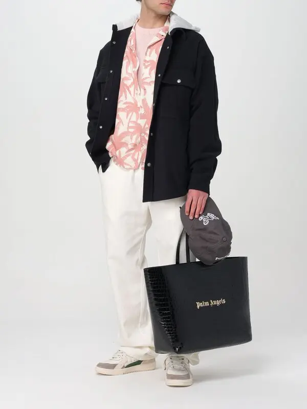 Palm Angels Relaxed Fit Drawstring Trousers - White