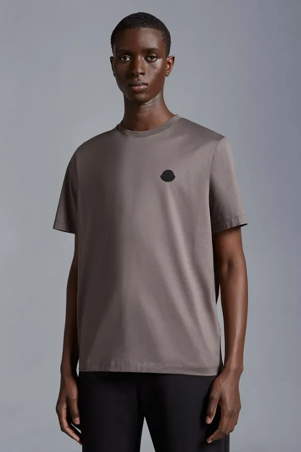 Moncler Vertical Logo T-Shirt - Grey | Editorialist