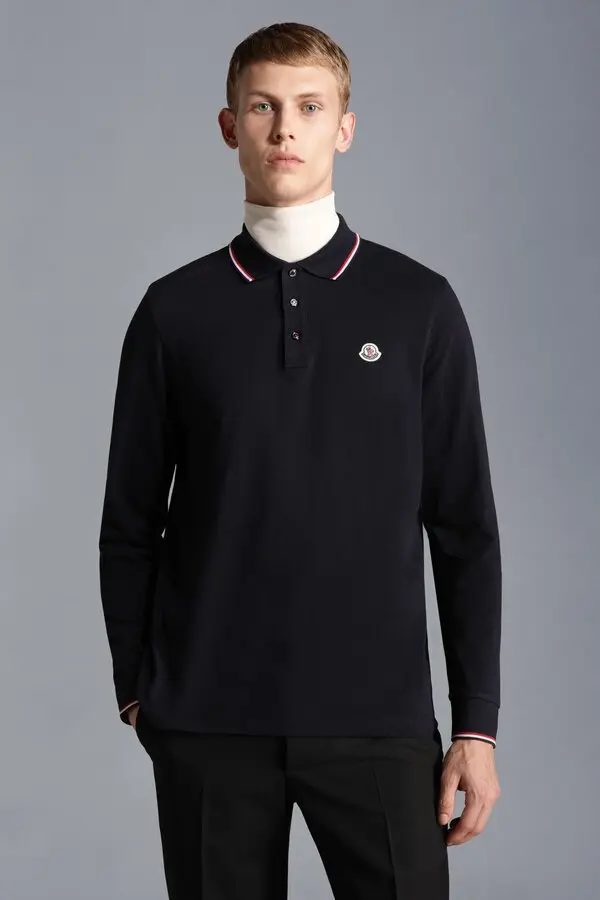 Moncler Long Sleeve Polo Shirt
