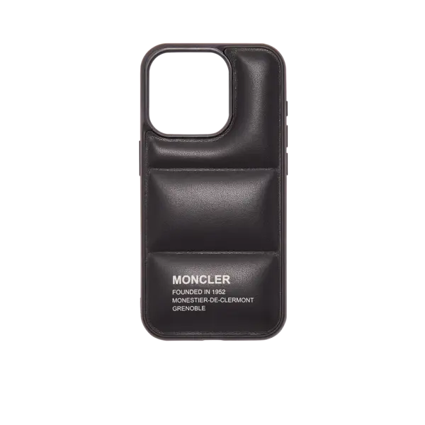 Moncler Nakoa Leather Phone Case - Black | Editorialist