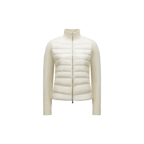 Moncler Padded Wool Cardigan - White