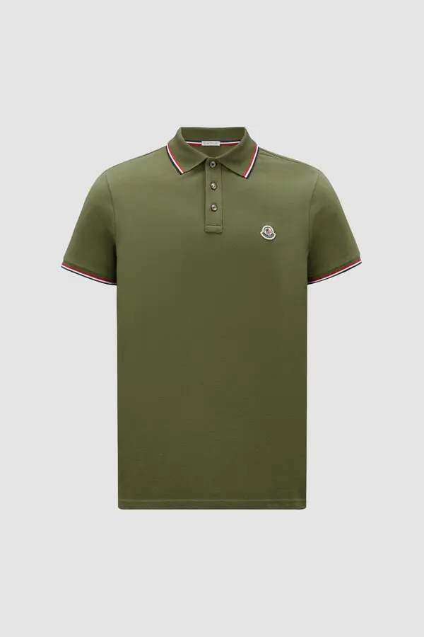 Moncler Logo Patch Polo Shirt - Green