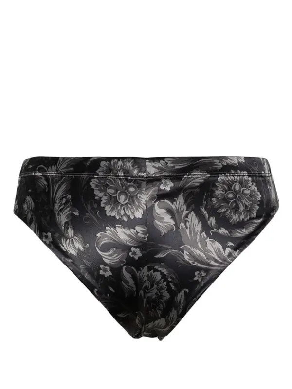 Versace Barocco-print Satin Briefs