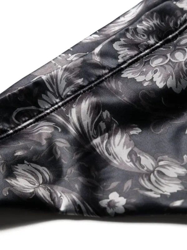 Versace Barocco-print Satin Briefs