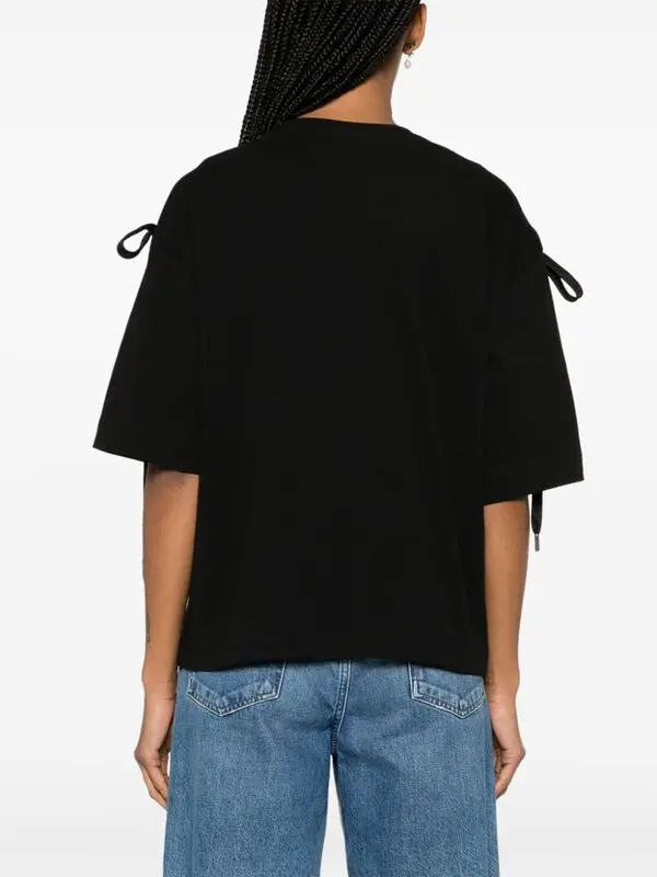 Pinko Lace-up Cotton T-shirt