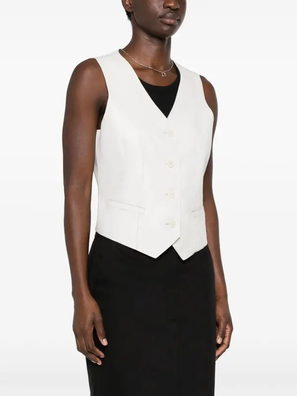 P.a.r.o.s.h Single-breasted Leather Waistcoat