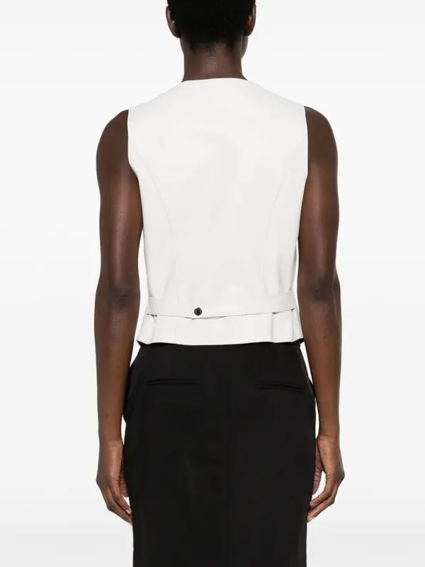 P.a.r.o.s.h Single-breasted Leather Waistcoat