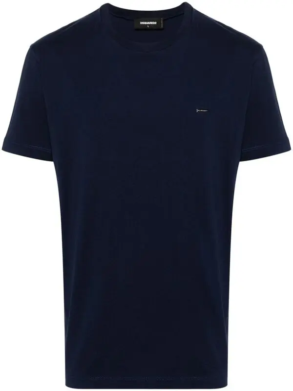Dsquared2 Logo-appliqué Cotton T-shirt - Blue