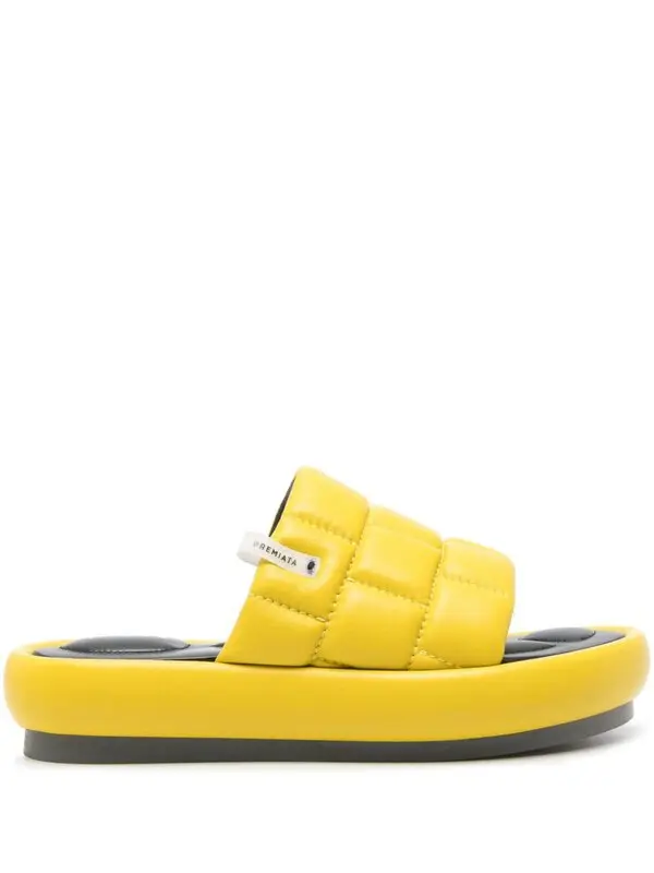 Premiata Quilted Leather Slides