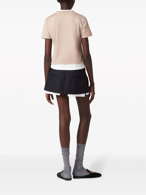 Miu Miu Logo-embroidered T-shirt