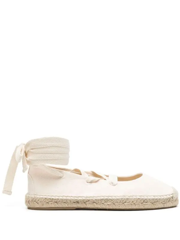 Polo Ralph Lauren Lace-up Flat Espadrilles - White