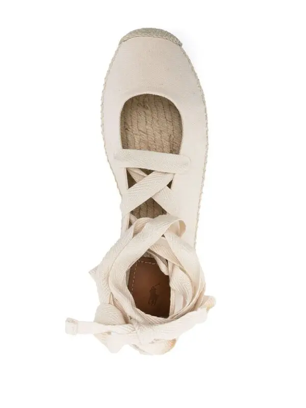 Polo Ralph Lauren Lace-up Flat Espadrilles - White
