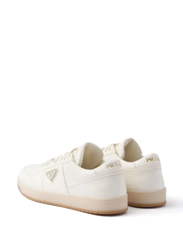 Prada Downtown Leather Sneakers - Neutrals