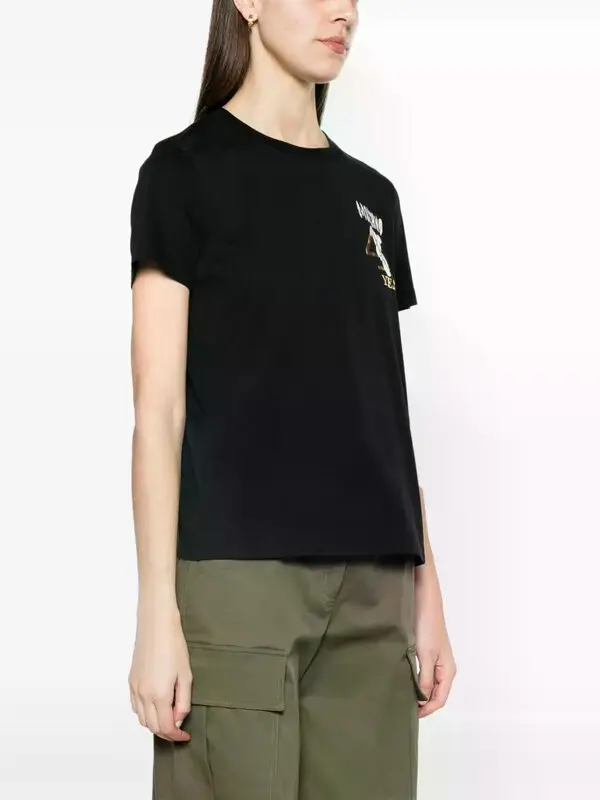 Moschino Teddy Bear-print Cotton T-shirt - Black