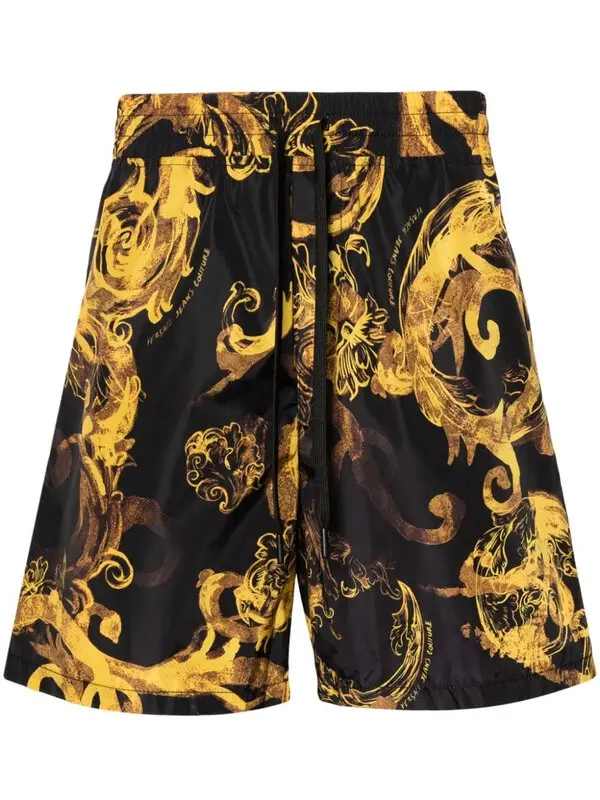 Versace Baroccoflage-print Shorts - Black