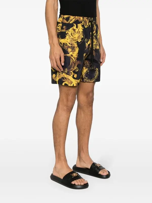 Versace Baroccoflage-print Shorts - Black