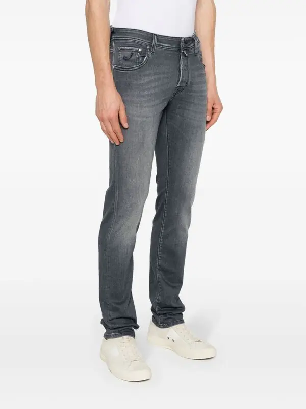 Jacob Cohen Mid-rise Slim-fit Jeans - Grey
