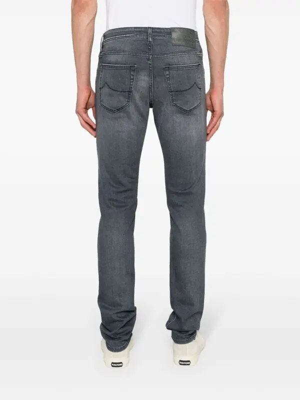 Jacob Cohen Mid-rise Slim-fit Jeans - Grey