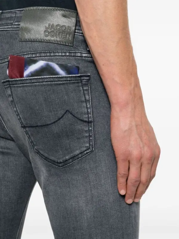Jacob Cohen Mid-rise Slim-fit Jeans - Grey