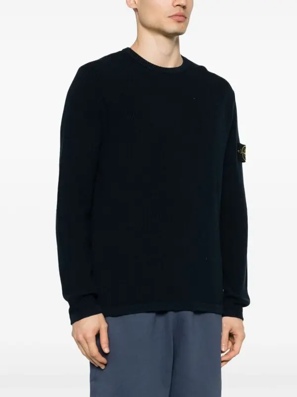 Stone Island Compass Cotton Jumper - Blue