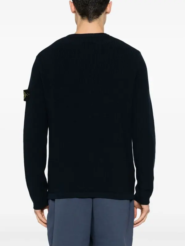 Stone Island Compass Cotton Jumper - Blue