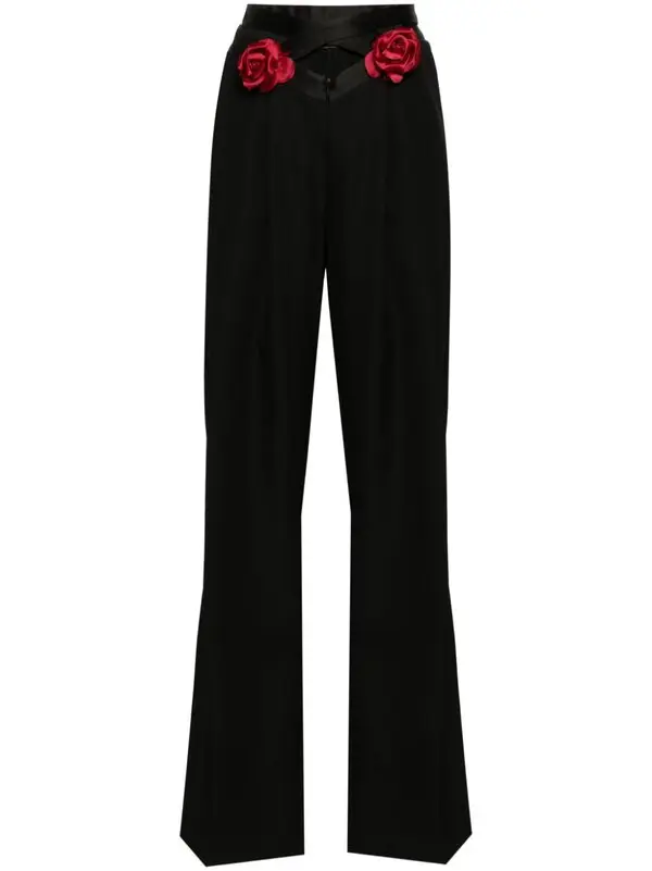 SEEN USERS Name Wrapped In Roses Tailored Trousers - Black