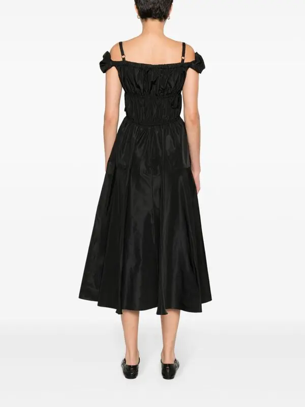 PATOU Bow-detail Cocktail Midi Dress - Black