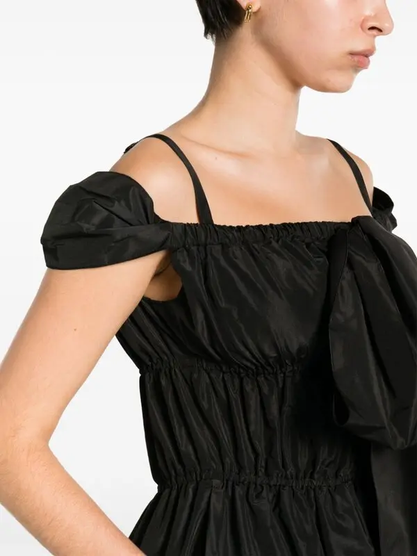 PATOU Bow-detail Cocktail Midi Dress - Black