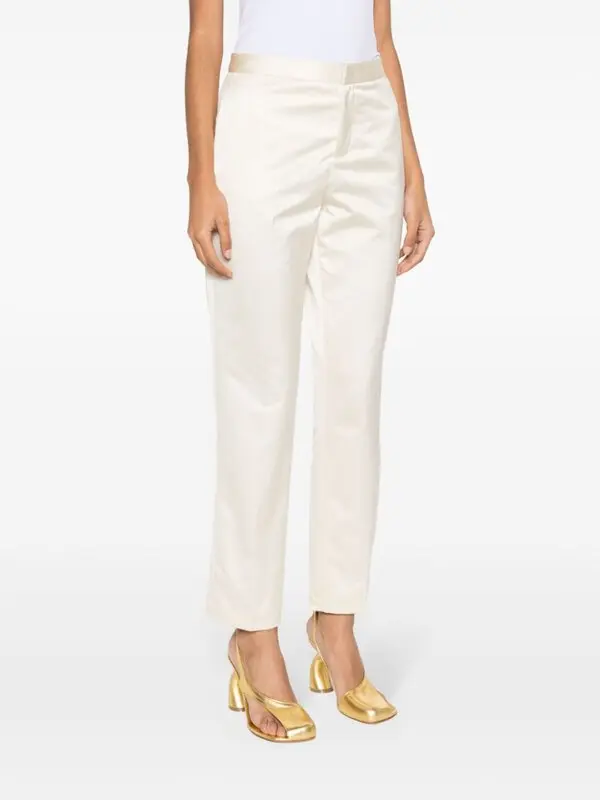 Fabiana Filippi Tailored Satin Trousers - Neutrals