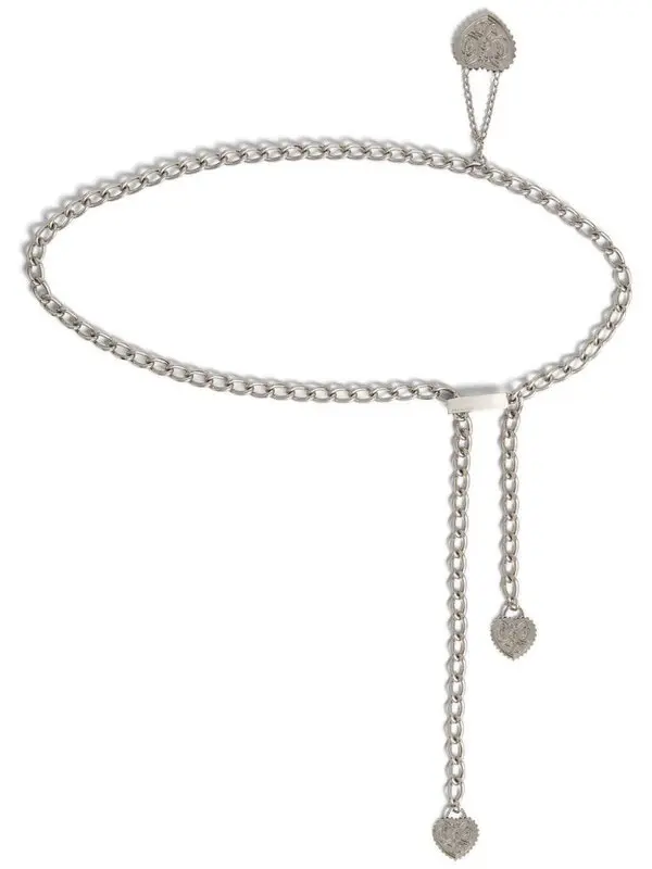 Dsquared2 Heart-pendant Chain-link Belt - Silver