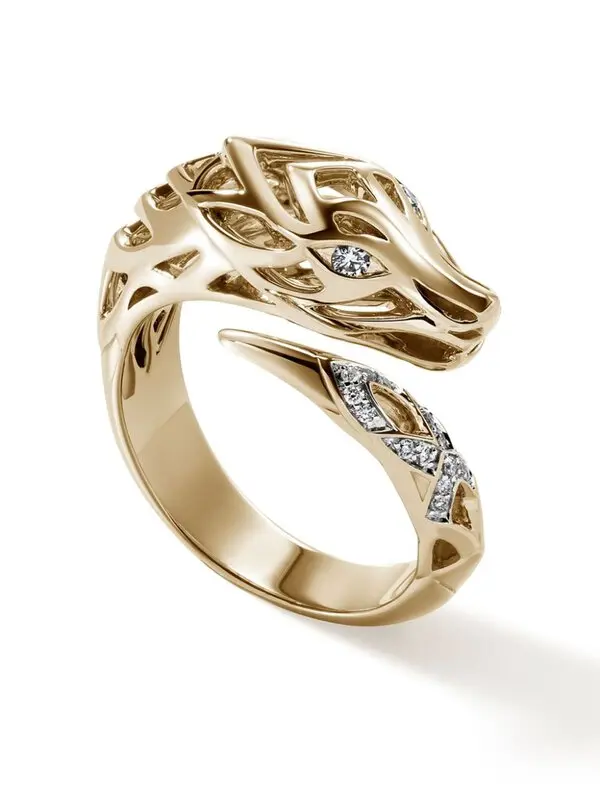 John Hardy 14kt Yellow Naga Ring - Gold