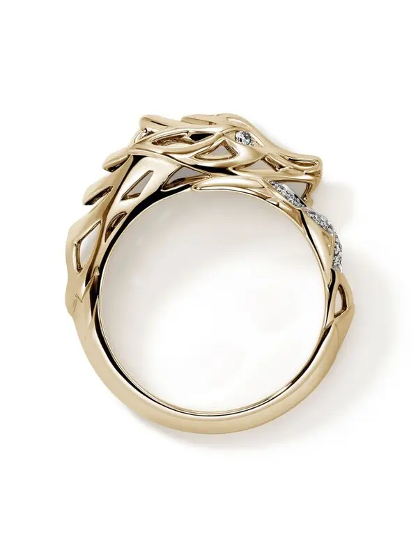 John Hardy 14kt Yellow Naga Ring - Gold