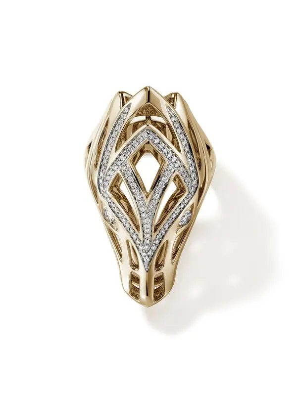 John Hardy 14kt Yellow Naga Saddle Ring - Gold