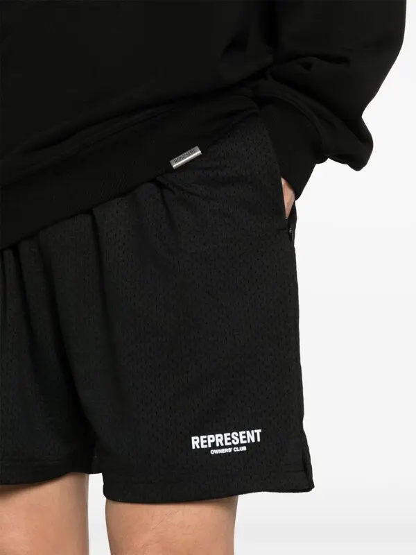 REPRESENT Perforated-design Shorts - Black