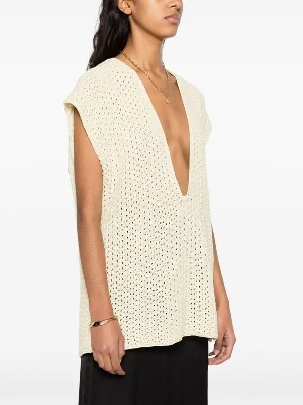 Fabiana Filippi V-neck Open-knit Top