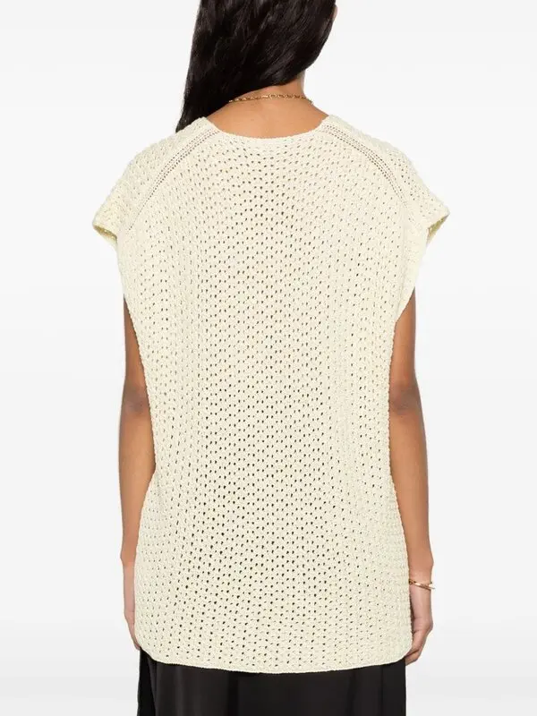 Fabiana Filippi V-neck Open-knit Top