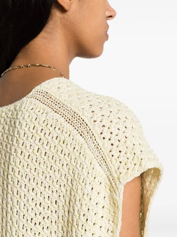 Fabiana Filippi V-neck Open-knit Top