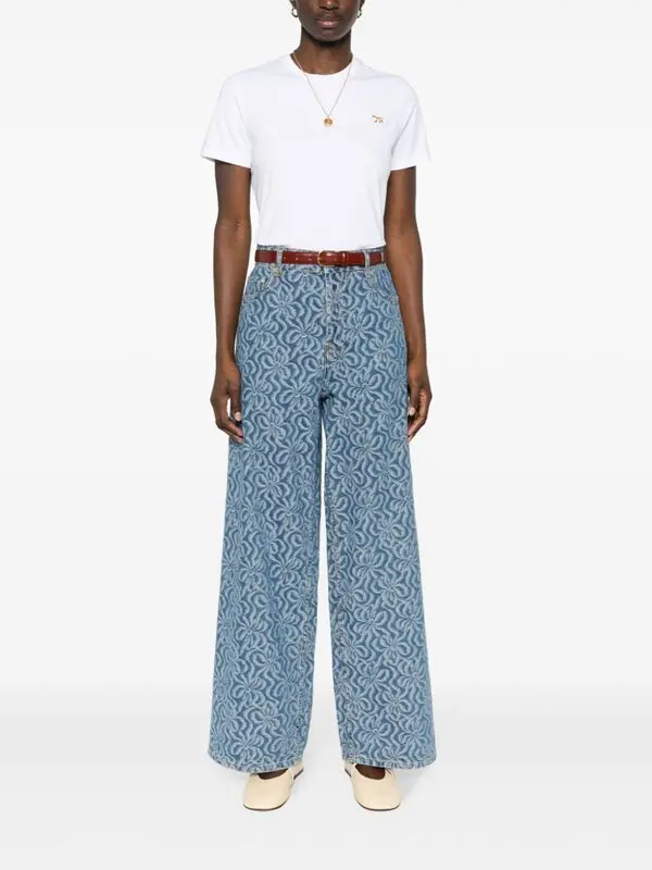 Maison Kitsuné Fox-motif T-shirt - White