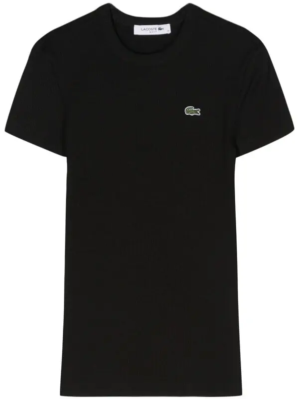 Lacoste Appliqué-logo Cotton T-shirt - Black